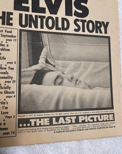 National Enquirer Exclusive… Elvis the Untold Story Sep 6th 1977 vint ...