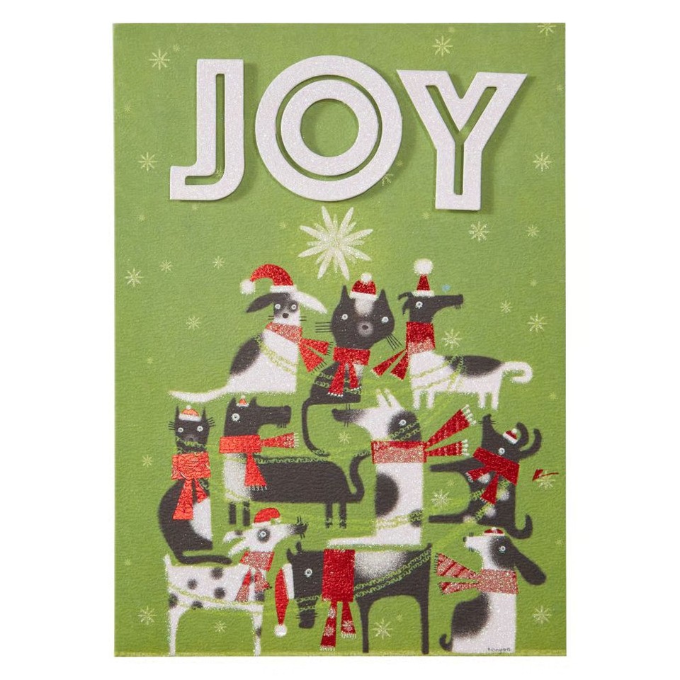 NIQUEA.D, Dog and Cat Tree Christmas Card | eBay