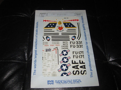 F-86s 336 FIS/4 FIW & 12 FBS/18 FBW by Micro Scale Decal in 1/48 scale ...