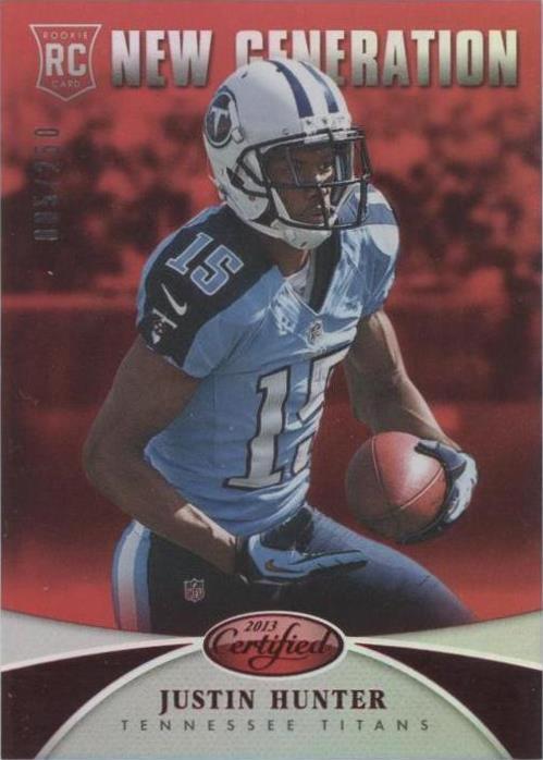 2013 Panini Certified - New Generation Justin Hunter #248 Mirror Red ...