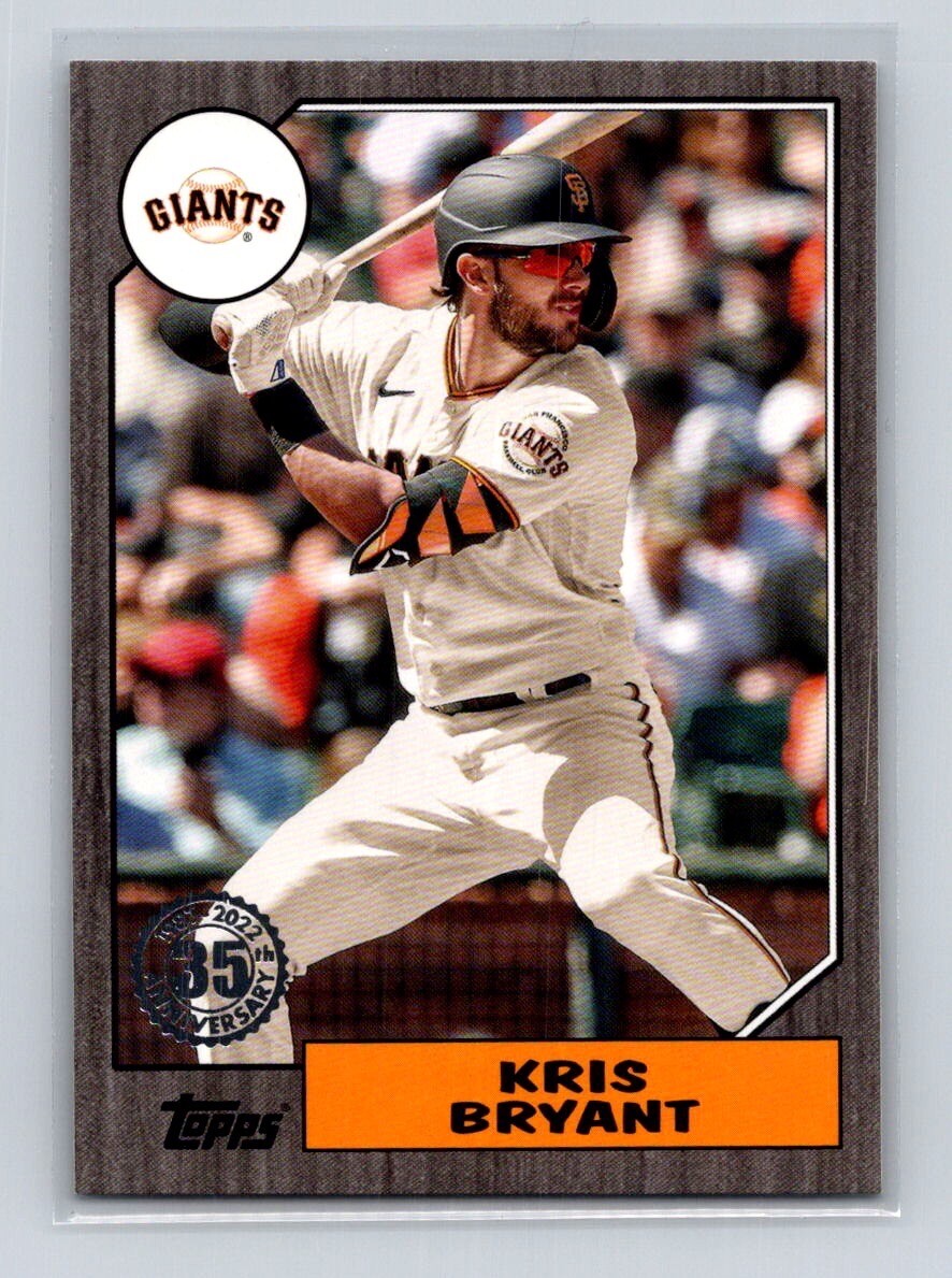 2022 Topps 35th Anniversary Kris Bryant /299 Black Border #T87-73 ...