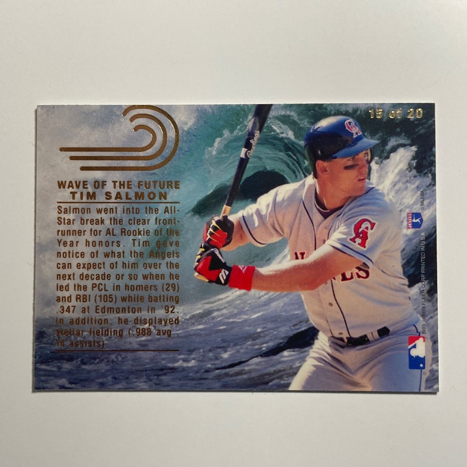1993 Flair Wave of the Future Tim Salmon #15 California Angels Free ...