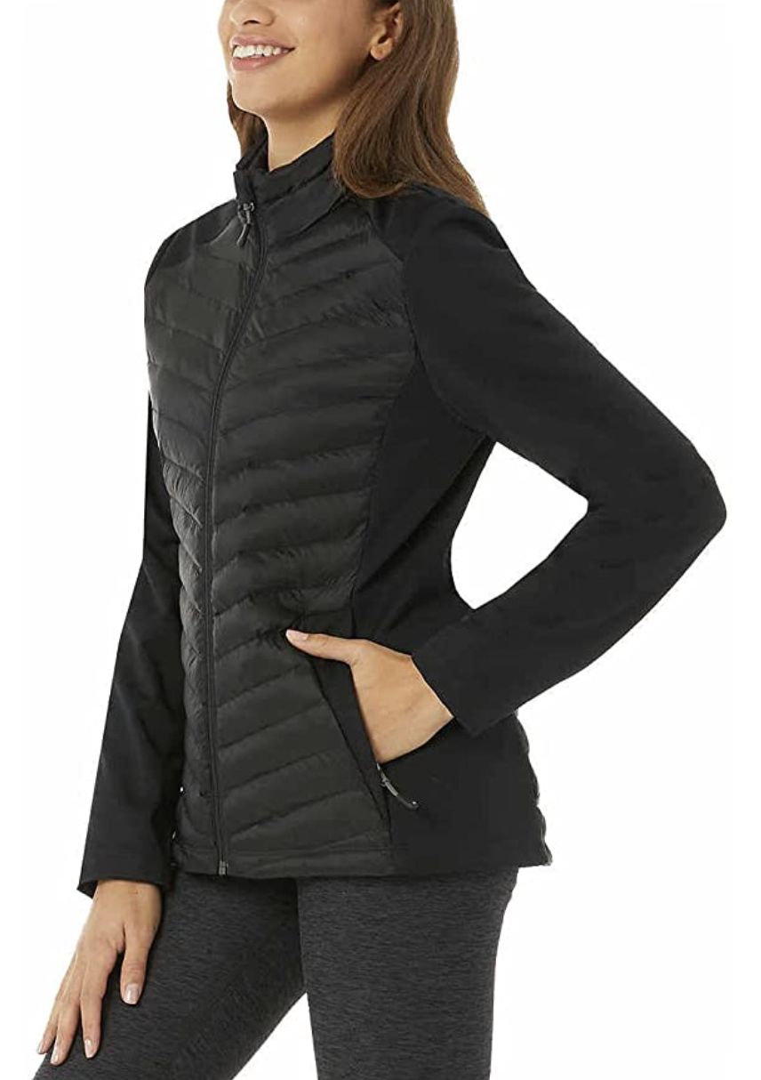 32 Degrees Heat Women's Mixed Media Full Zip Packable Jacket - F24 | eBay