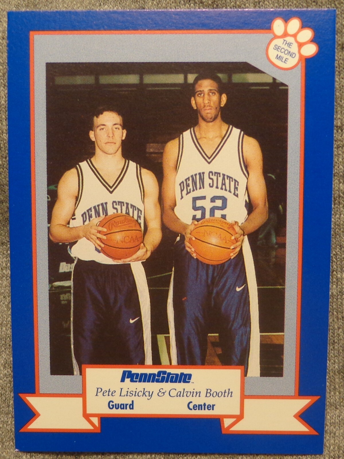 1996 Penn State Second Mile (Police) Card - Basketball Lisicky & Calvin ...