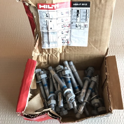 Box of 24x Hilti HSA F M12 Stud Anchor - M12 x 115 HSA-F Carbon Steel ...