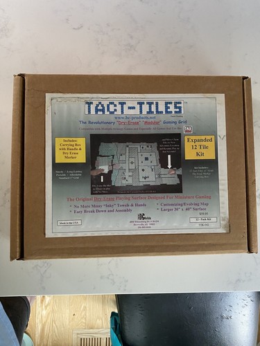 12 Tact-Tiles Modular Wet and Dry Erase Gaming Tiles for D&D/RPGs ...