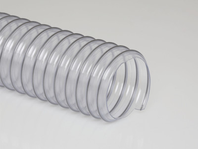 6" ID x 6' Clear Wire Reinforced PVC Dust Collection Hose - Flexadux PV ...