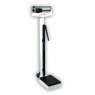 Detecto 338 450 lb/200 kg Capacity Beam Scale w/ Height Rod and Wheels ...