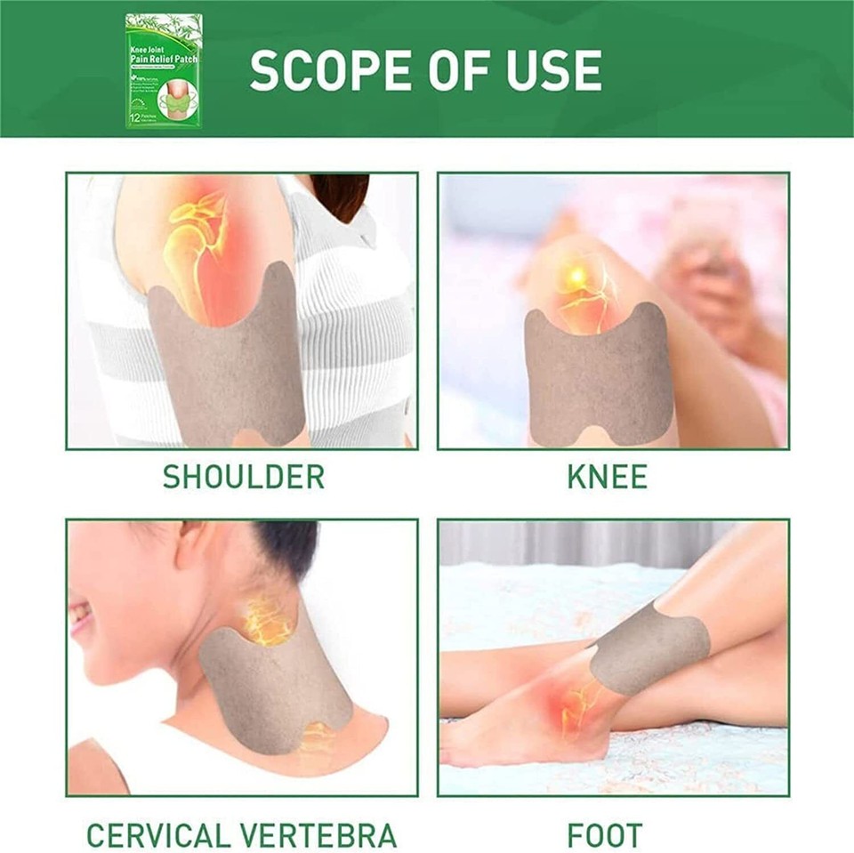 Wellnee Knee Pain Patches, Mrjoint Knee Relief Patches Kit ...