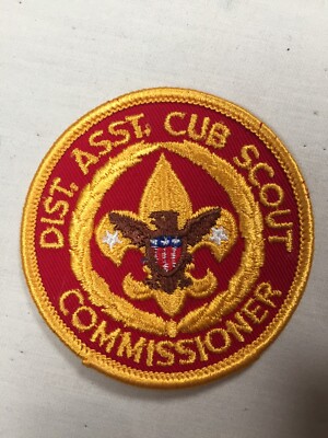 District Asst Cub Scout Commissioner Plastic back Adult BSA Position ...