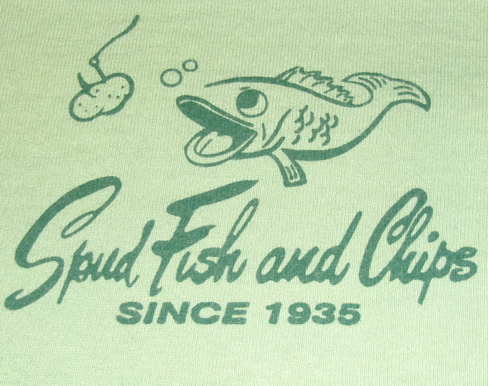 WEST SEATTLE SPUD FISH AND CHIPS T SHIRT 2XL ALKI BEA… - Gem