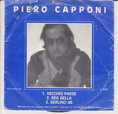 PIERO CAPPONI VECCHIO PAESE 7"EP45T PRESSED GERMANY RARE PORT A PRIX ...