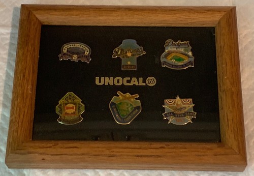 Framed 1987 Complete Set Dodgers Pin Collection Unocal 76 - 6 Pins | eBay