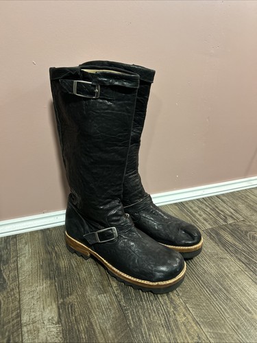 Jim Barnier Tall Black Soft Leather Boots Women’s 9 Lug Sole | eBay