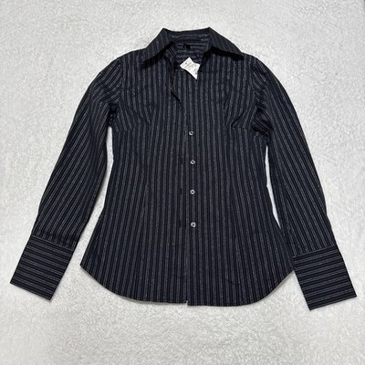 Express Design Studio Women Black Button Down X-Small | eBay