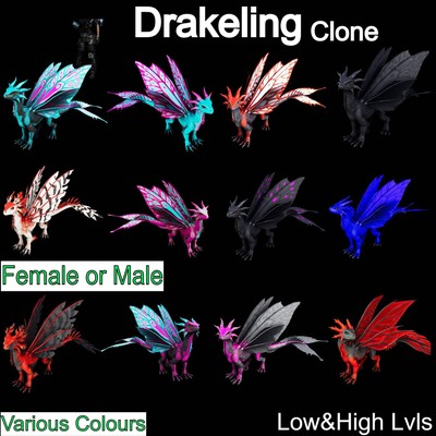 Ark Survival Ascended Pve Drakeling Clones High&Low Lvls | eBay