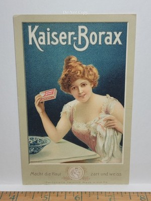 Kaiser-Borax Antique Victorian Trade Card 1800's Beautiful Lady | eBay