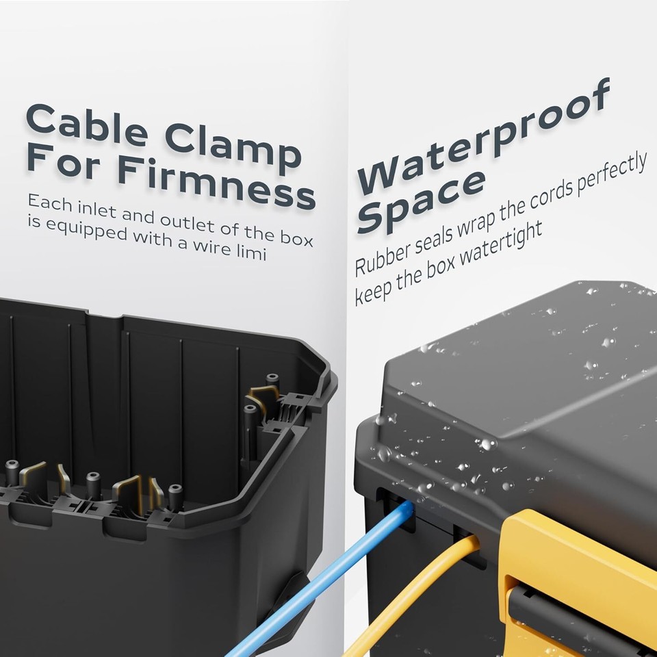 Waterproof Electrical Box Outdoor Extension Cord Cover Large Outdoor ...