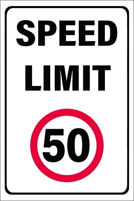 SPEED LIMIT 50KPH SIGN - VARIOUS BOARD SIGNAGE OPTIONS | eBay