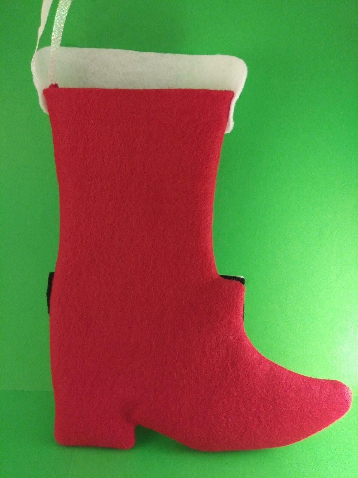 New Santa Boot And Belt Buckle Christmas Stocking (Handmade) 9.75 ...