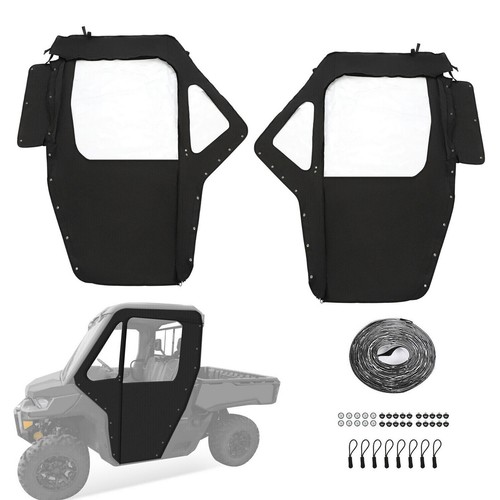 For Can-Am Defender HD 5 7 8 9 10 2016+ Soft Doors Kit Left + Right (2 ...