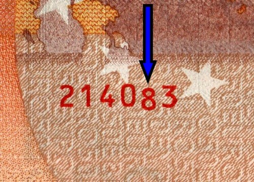 Rare 50 Euro 2017 Lagarde Printer U031A2 Offset Red Number Fault ...