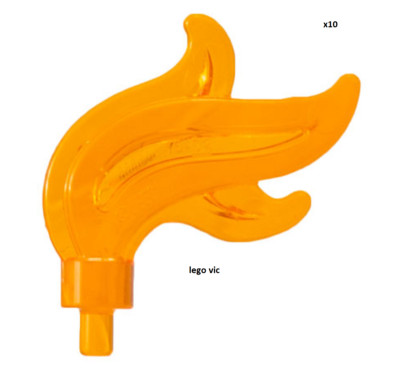 Lego 64647 x10 Flame Tr Orange Flamme City Friends Ninjago Hobbit new ...