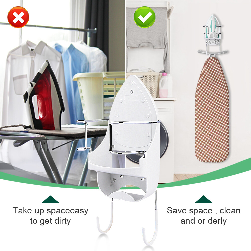 Wall Mounted Ironing Board Hanger Heavy Duty Home Laundry Room ...