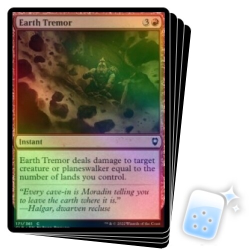 FOIL EARTH TREMOR X4 Commander Legends: Battle For Baldur's Gate Magic ...