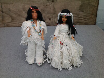 Fibre Craft 15" Native American Chief & Princess Dolls with Stands | eBay