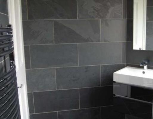 Black Slate Tile Shower