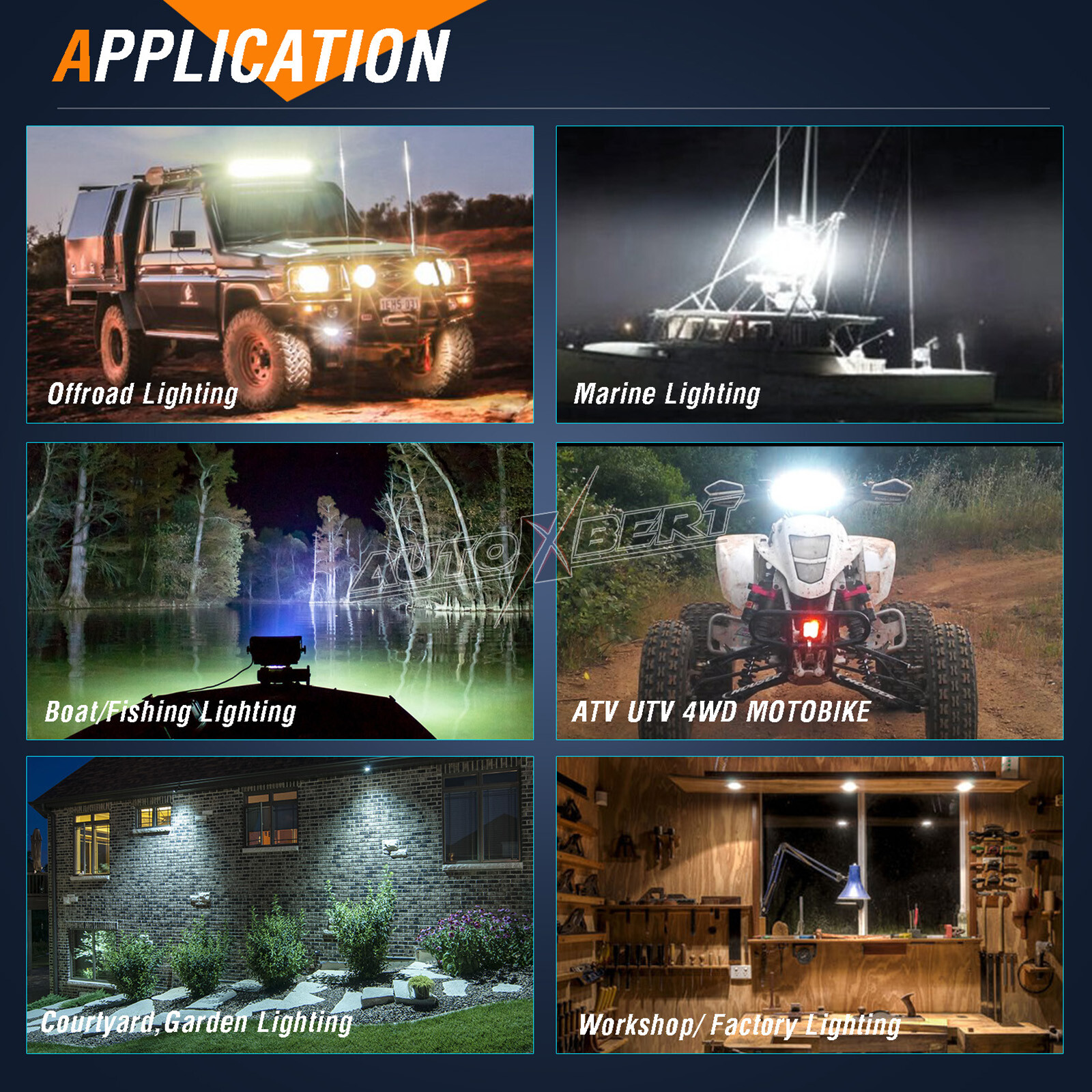 X2 48W White LED Cree Work Light Bar Off Road Tractor 4WD Car Driving ...