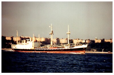 Container Cargo Ship Line Photograph Vintage 4x6" in New York Waters c ...