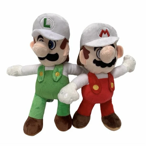 Fire Mario And Fire Luigi Plush