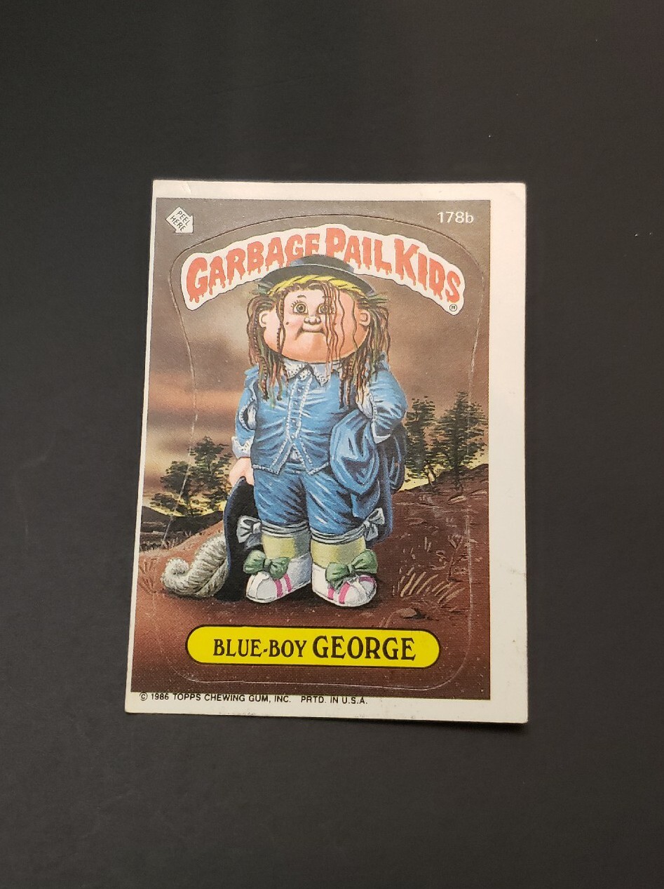OFF CENTER ERROR 1986 Garbage Pail Kids Series 4 BLUE BOY GEORGE 178b ...