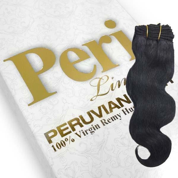 Peri Limited Weft_100% Virgin Remy Hair Weave_PERUVIAN_WAVE_18"_#1B | eBay