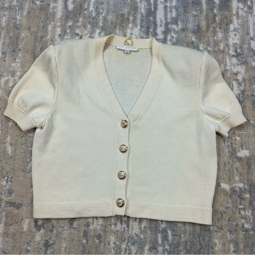 Vintage St.John Basics Ivory Color Acrylic Short Sleeve Sweater ...