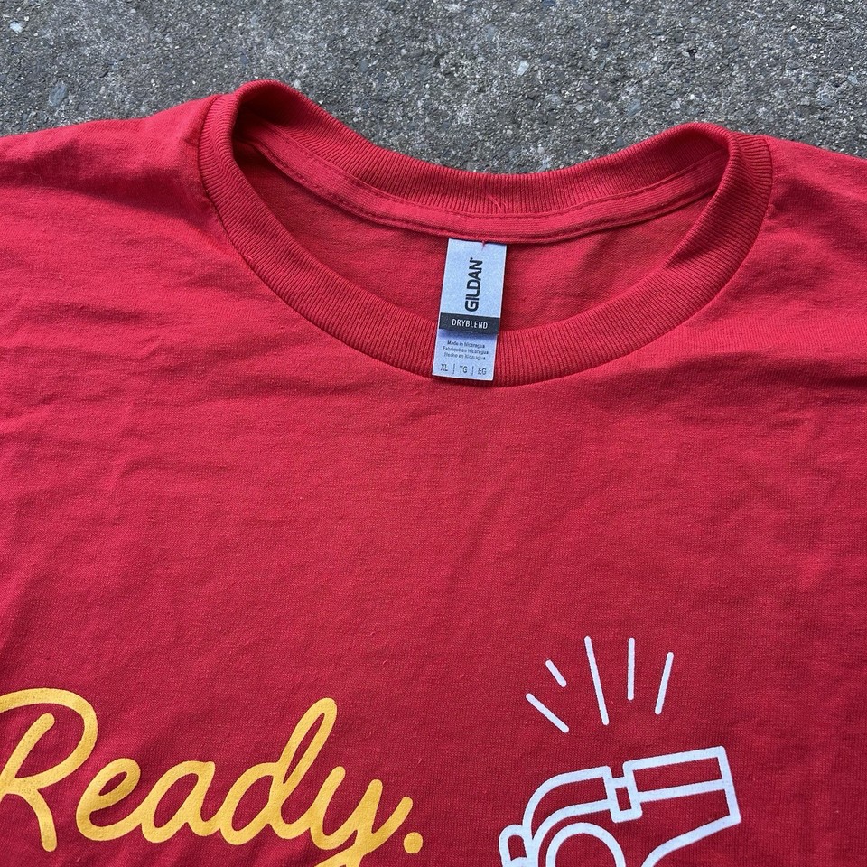 Men's XL Wawa Employee Logo Red Graphic Print T Shirt Retro Gas Station ...