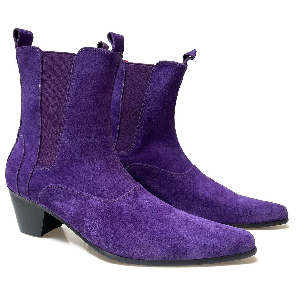 MADCAP MENS MOD RETRO 60s CUBAN HEEL WINKLEPICKER CHELSEA BEATLE BOOTS ...