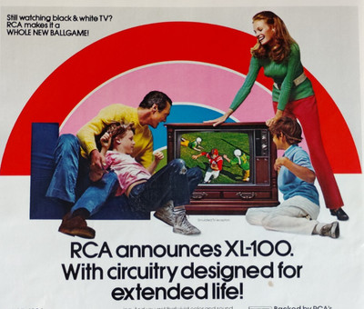 Vintage Ad RCA Solid State Color Television XL-100 Extended Life ...