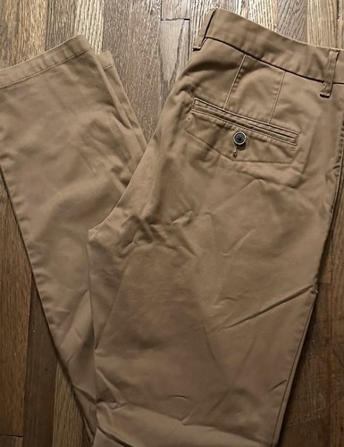 Perk Chino Pants Mens Size 31x32 Slim Fit Stretch Brown Cotton Flat ...