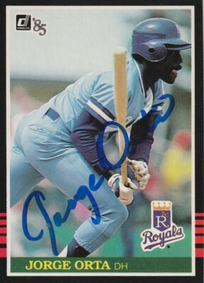 JORGE ORTA KANSAS CITY ROYALS SIGNED 1985 DONRUSS CARD #130 | eBay