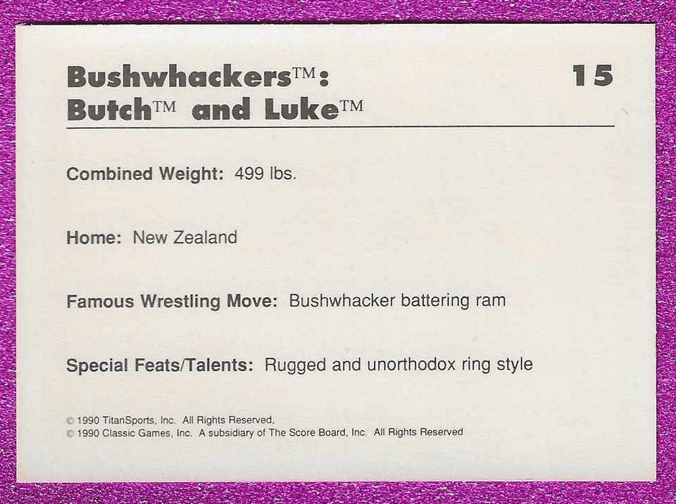 VINTAGE 1990 CLASSIC WWF TRADING CARDS NMNT-MINT * YOU PICK FROM LIST ...