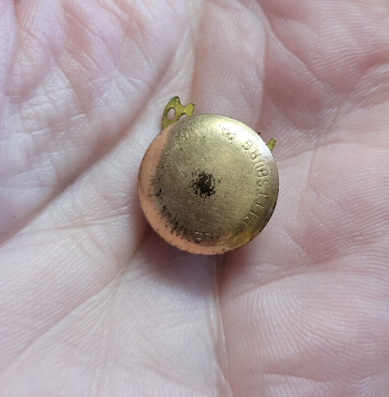 Antique Gold Tone Moose Head Lapel Pin Screw Back Lehman Jewelry ...