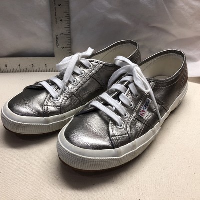 Superga Silver Sneakers - US Women 8 - US Men 6.5 - EU 39 - MEX 5.5 EUC ...