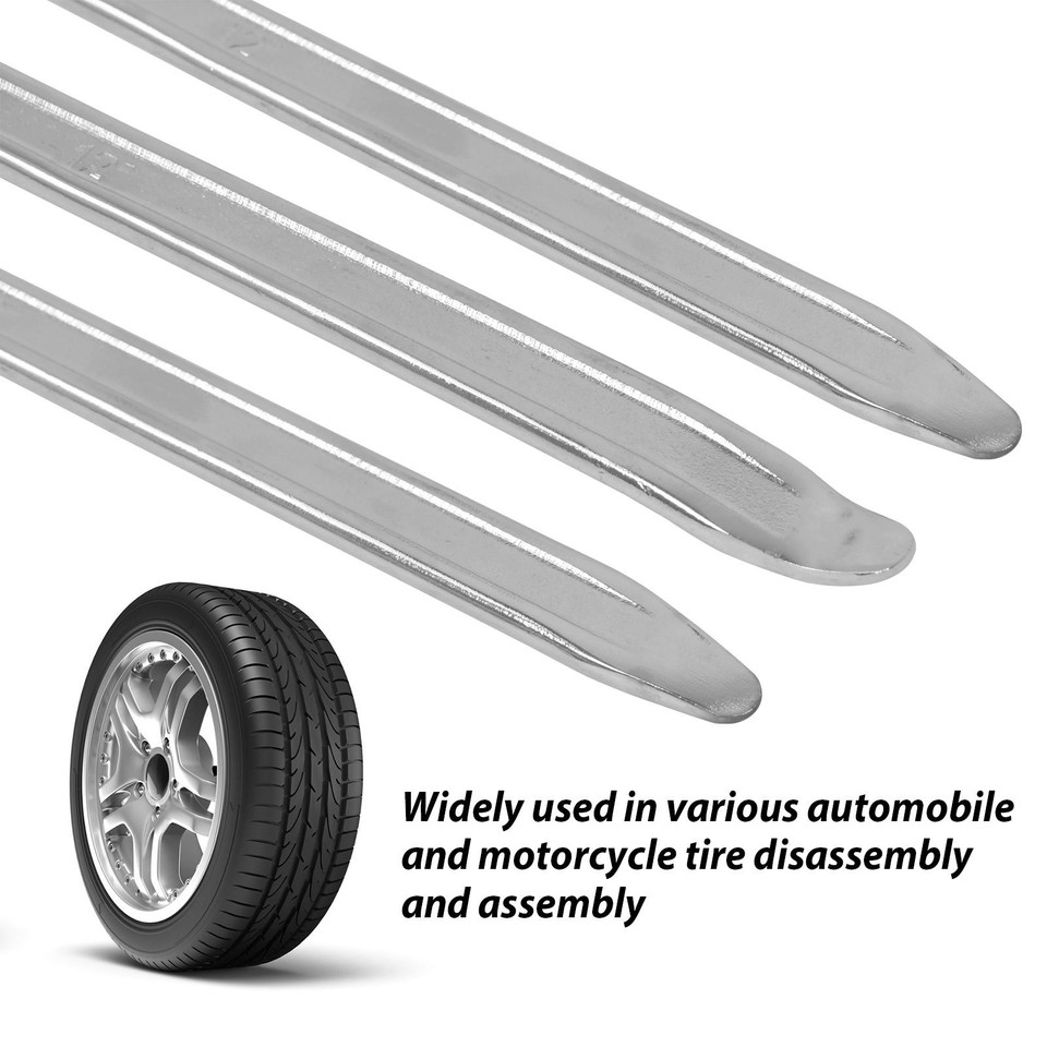 3X 30cm 12" Tyre Levers Heavy Duty Metal Tire Changing Tool Car ...