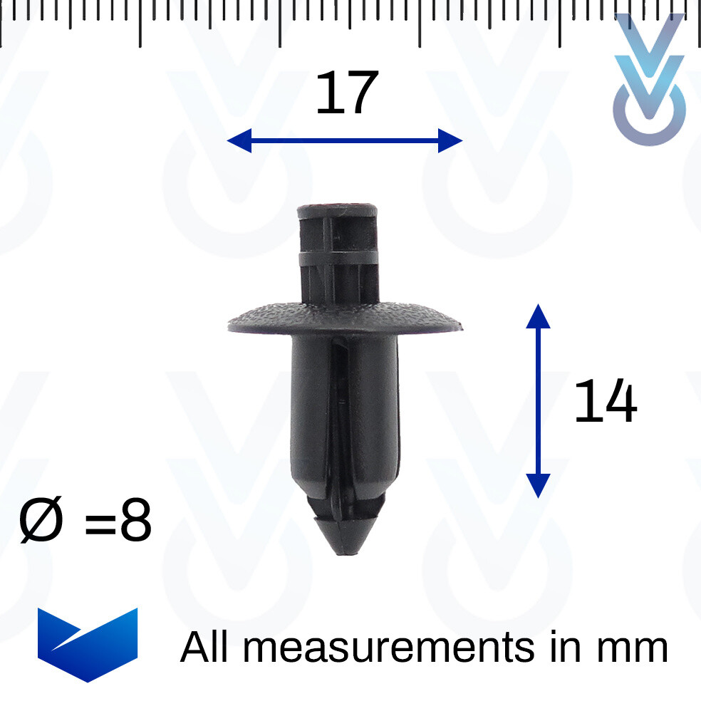 10x VVO® Clips für Motorabdeckung und Motorraum für einige Volvo XC60 ...