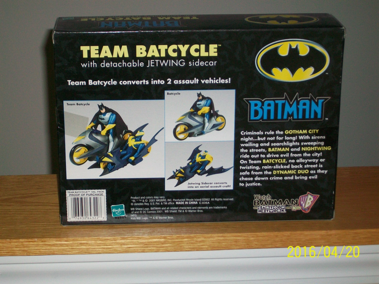 Hasbro Batman Team Batcycle with Nightwing and detachable Jetwing ...