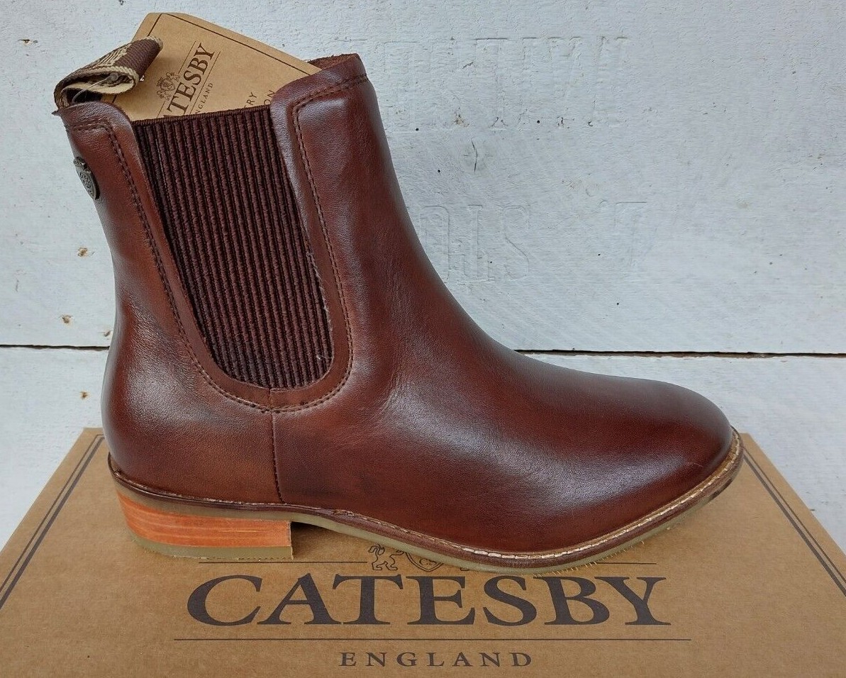 Ladies Catesby Zara Leather Pull On Ankle Boots | eBay UK