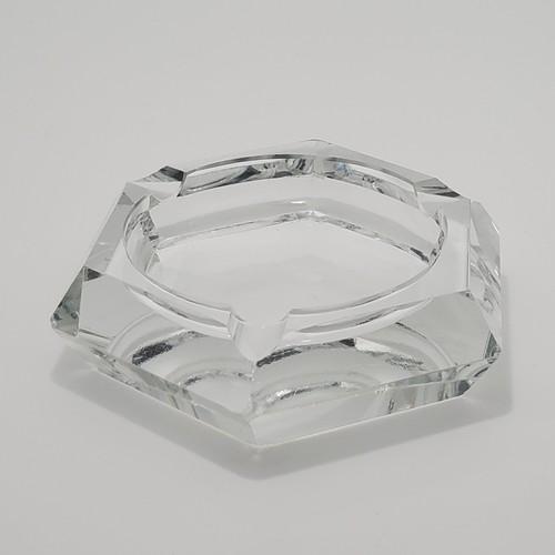 Vintage Hexagon 6 Sided Faceted Crystal Ashtray | eBay